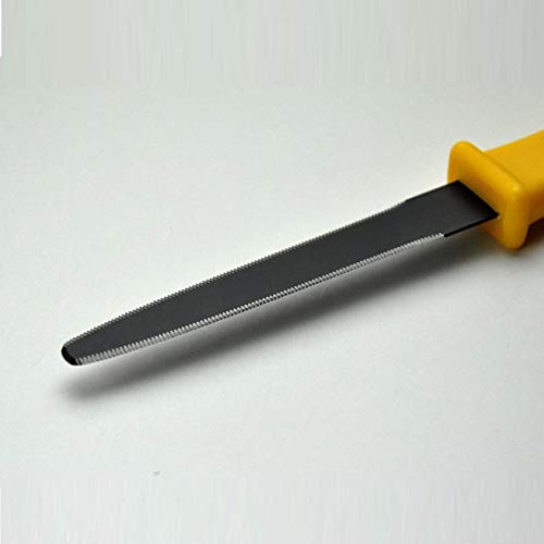 CANARY Corrugated Cardboard Cutter Dan Chan, Safety Box Cutter Knife [Non-Stick Fluorine Coating Blade], Made in JAPAN, Yellow (DC-190F-1) (Bulk 5 pcs)