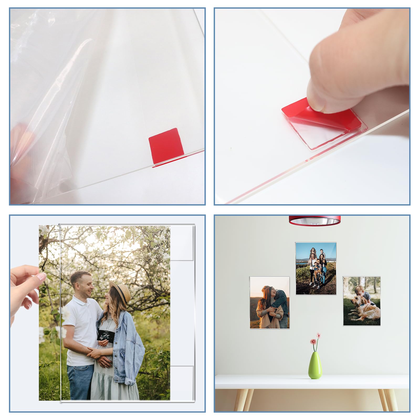 DZZ 8x10 Picture frame,High Transparent Photo Frame,Clear Acrylic 8 x 10 frame,Picture Frames 8 by 10 for Photo Poster Canvas Certificate Document Gallery,Set of 6