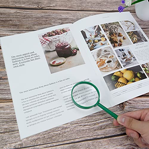 Magnifying Glass Kids Plastic Magnifier 18 Pack Hand Lens Mini Handheld Magnifying Lenses for Children Science Class Outdoor Observation Party Fun Tool IRCHLYN