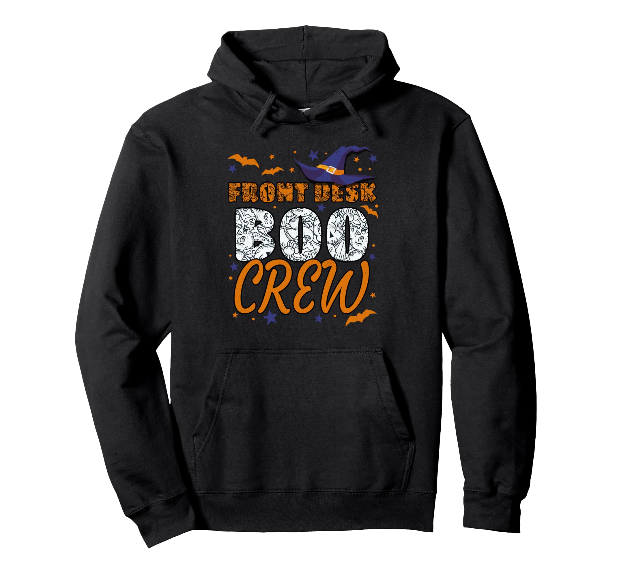 Front Desk Boo Crew Halloween Receptionist Matching Pullover Hoodie