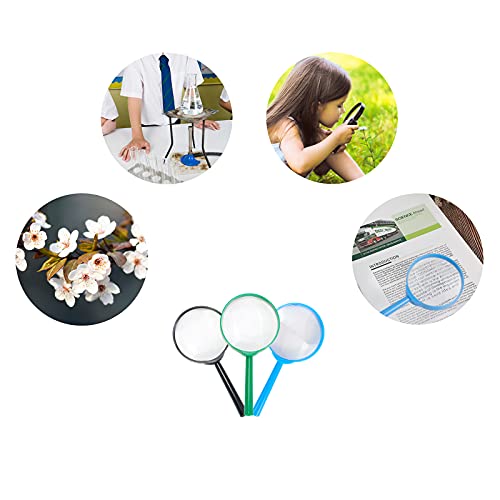 Magnifying Glass Kids Plastic Magnifier 18 Pack Hand Lens Mini Handheld Magnifying Lenses for Children Science Class Outdoor Observation Party Fun Tool IRCHLYN