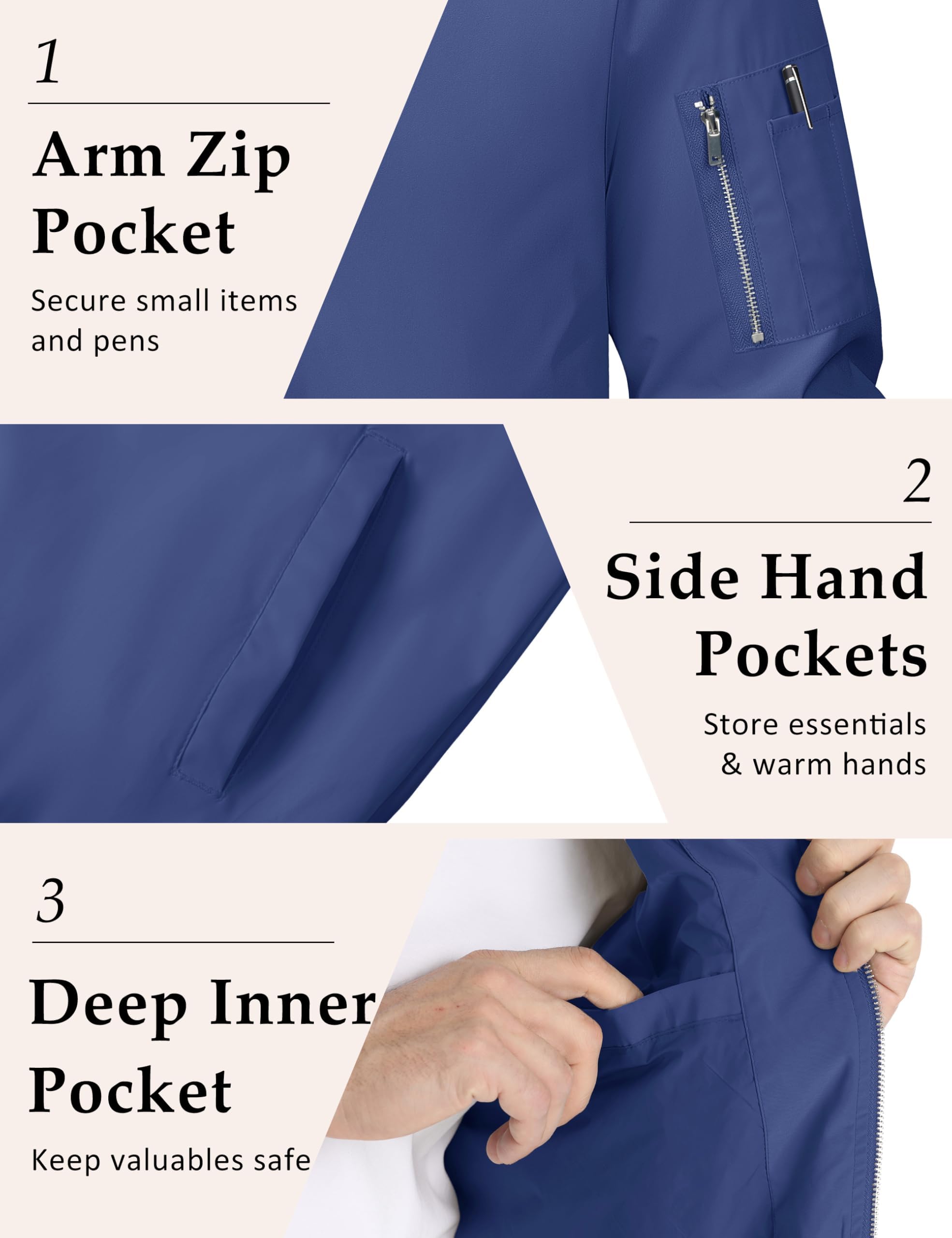 Mens Fall Jacket Bomber Jackets Varsity Jacket Men Lightweight Jacket Men Casual Jacket Outdoor Hiking Jackets Windbreak Jackets for Men