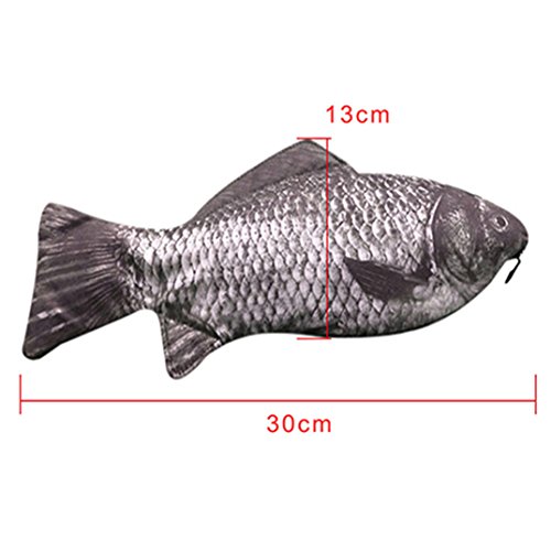 Gotoole Women’s Creative Pen Bag Fish Shape Penceil case Oxford Fabric Zip Wallet
