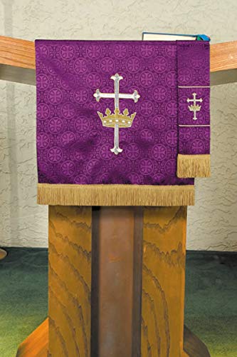 R.J. Toomey Purple Polyester King of Kings Embroidered Pulpit Scarf, 38 Inch