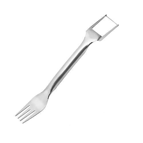 fruit knife Watermelon fork slicing tool stainless steel double-headed watermelon cutting fork dicing tool (2 pieces) Suitable for cutting watermelons