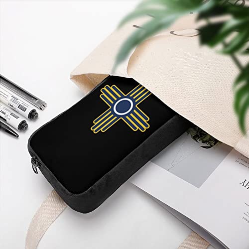 Zia Sun - Zia Pueblo - New Mexico3 Pencil Case Pencil Pouch Coin Pouch Cosmetic Bag Office Stationery Organizer