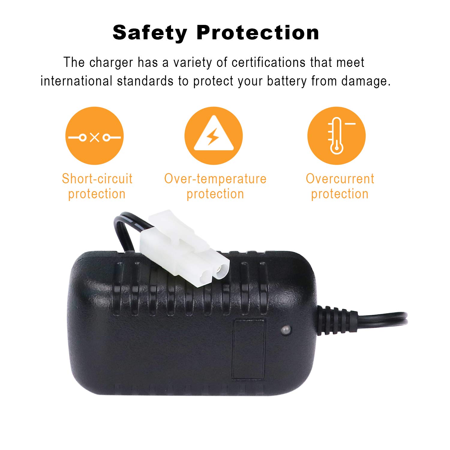 NASTIMA Intelligent 2-10S RC Battery Charger for 7.2V 8.4V 9.6V Ni-MH Battery Packs Compatible with Tamiya and Mini Tamiya Connector