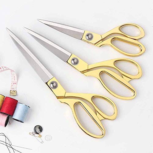 SUNLAND Professional Stainless Steel Heavy Duty Tailor Scissors (11 inch, Gold)