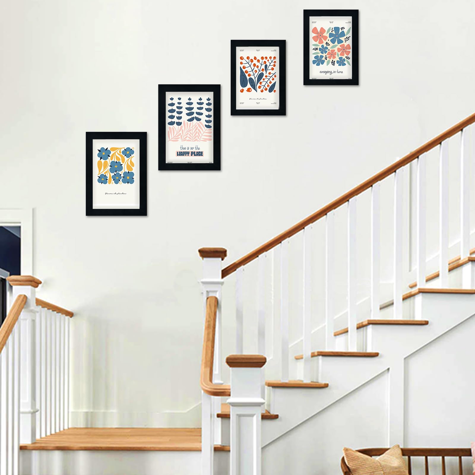 4x6 Picture Frame Set of 12, Photo Frame for 4x6 Pictures, Tabletop or Wall Mount Display Picture Frames for Prints, Photos, Paintings, Landscape and Kids Artwork (Black)
