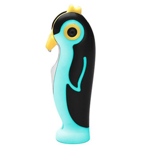 WISELADY Multifunctional Penguin Shape Fruit Knives, Paring Knife, Small Kitchen Knife with Sharp Blade, Paring Knife for Cutting and Preparing Fruit and Vegetables (Blue)