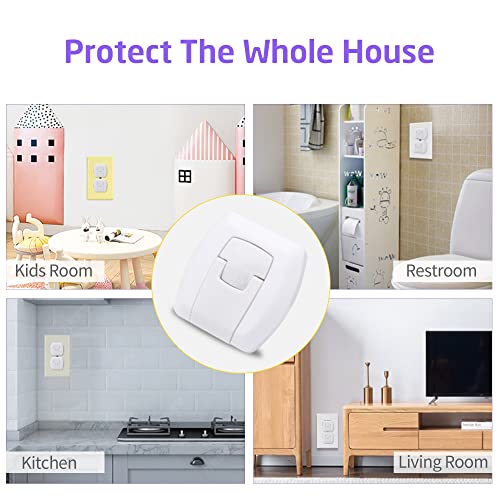 Outlet Covers Baby Proofing(32 Pack)with Hidden Pull Handle Child Safety Socket Cover Electric Power Plug Covers Protector Caps