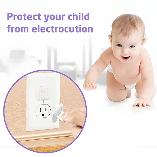 Outlet Covers Baby Proofing(32 Pack)with Hidden Pull Handle Child Safety Socket Cover Electric Power Plug Covers Protector Caps