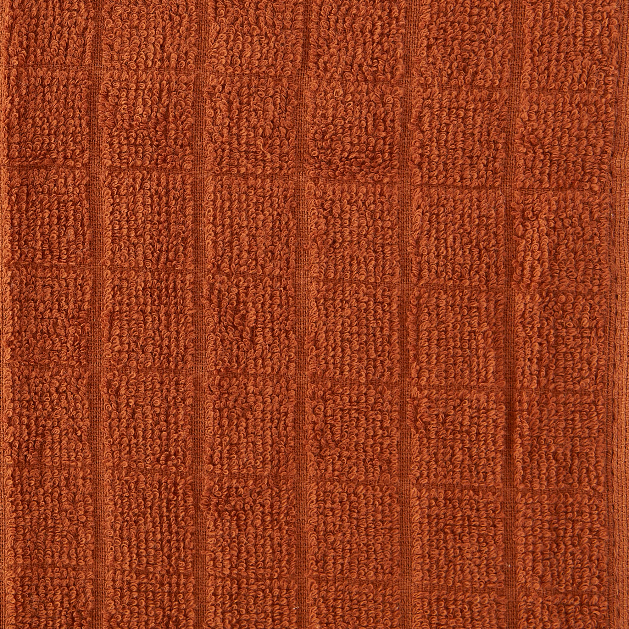 DII Basic Terry Collection Solid Windowpane Dishcloth Set, 12x12, Cinnamon, 6 Count