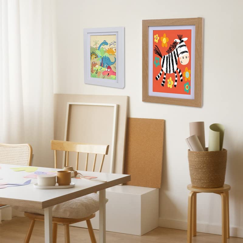 MGUTOD Kids Artwork Frames Front Opening for 50 Pictures - 10x12.5 A4 Children Artwork Display Frame, Kids Art Drawing Projects Photos Crafting Show Suspension Frames for Home, Office