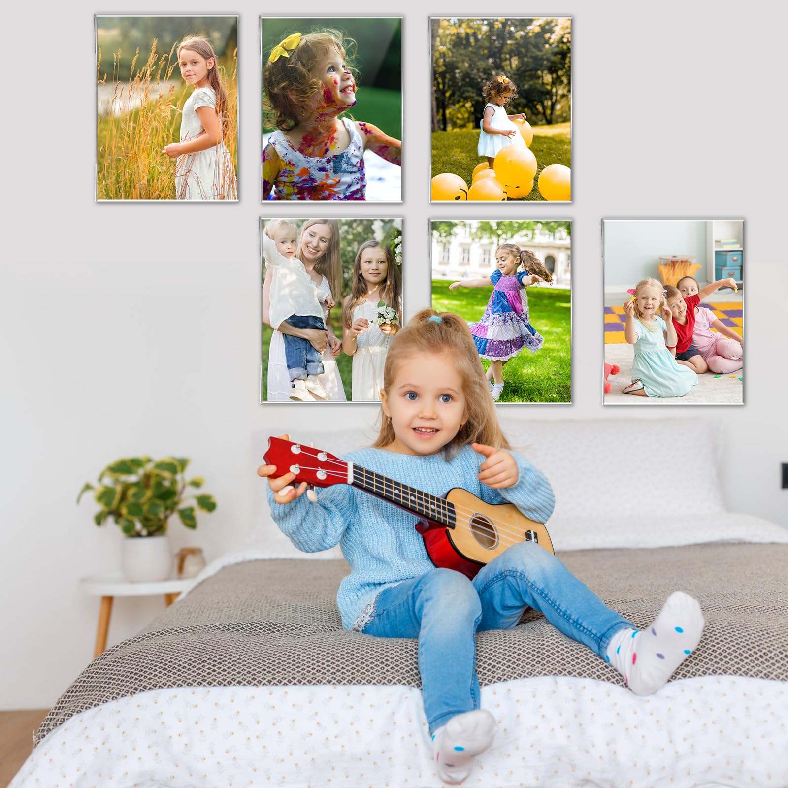 DZZ 8x10 Picture frame,High Transparent Photo Frame,Clear Acrylic 8 x 10 frame,Picture Frames 8 by 10 for Photo Poster Canvas Certificate Document Gallery,Set of 6