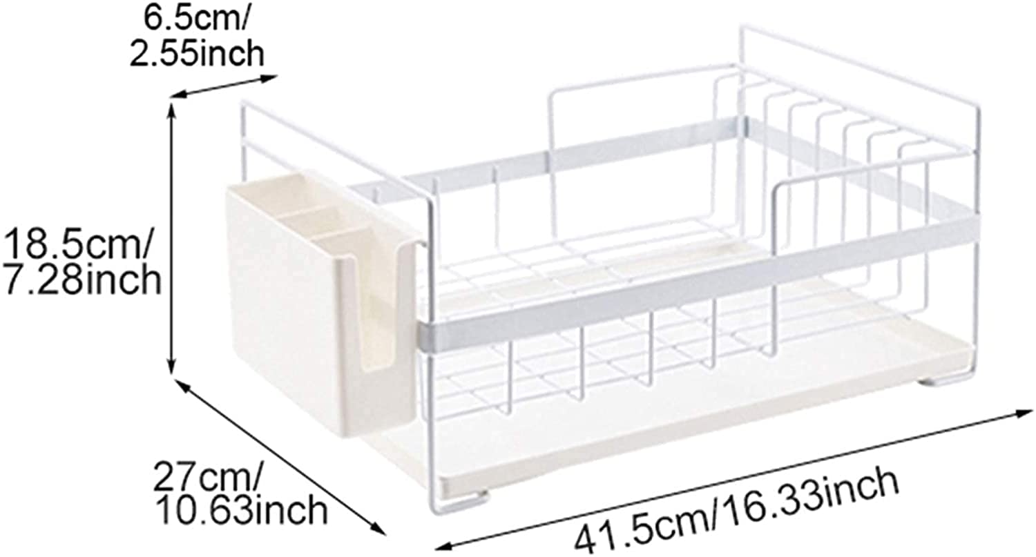 Plate Rack Draining Dish Rack Kitchen Storage Organizer Dish Drainer Drying Rack Kitchen Sink Holder Tray For Plates Bowl Shelf Pan Plate Holder (Color : White)