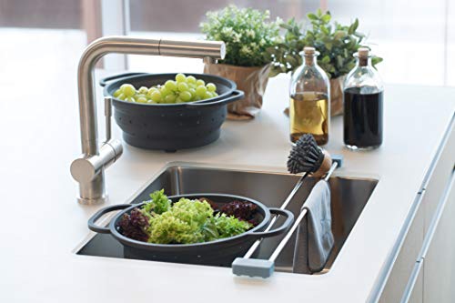Sanni Shoo drip.line Pure - Adjustable Drip Tray - Practical, Multifunctional Kitchen Rack for Storing Dishcloths and Brushes - Drip Drying Bottles - Heat-Resistant (Ocean, Pure)