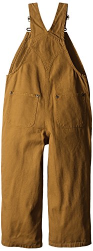 Carhartt Little Boys' Toddler Canvas Bib Overall, Carhartt Brown, 2T