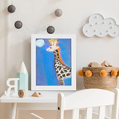 WUIRCCX 9x12 Kids Art frame,Front Opening with HD Glass,Horizontal and Vertical Art Display For Kids Artwork,Photos,Crafts,Drawing(White,2-Pack)