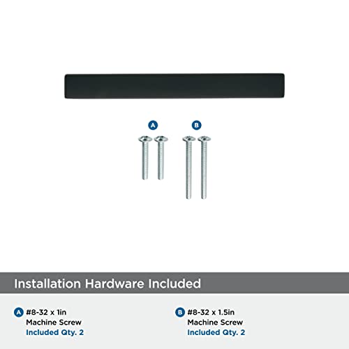 Amerock | Cabinet Pull | Matte Black | 3 inch (76 mm) Center to Center | Monument | 1 Pack | Drawer Pull | Drawer Handle | Cabinet Hardware