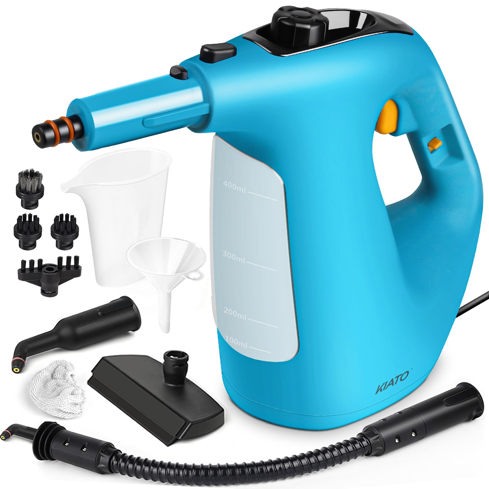 Upholstery Steam Cleaner, Handheld Steamer for Cleaning, Steam Cleaner with Continuous Steam Lock, 120℃ Pressurized Steam for Couch, Furniture, Grout, Tile, Add Water Anytime, Save Time and Effort
