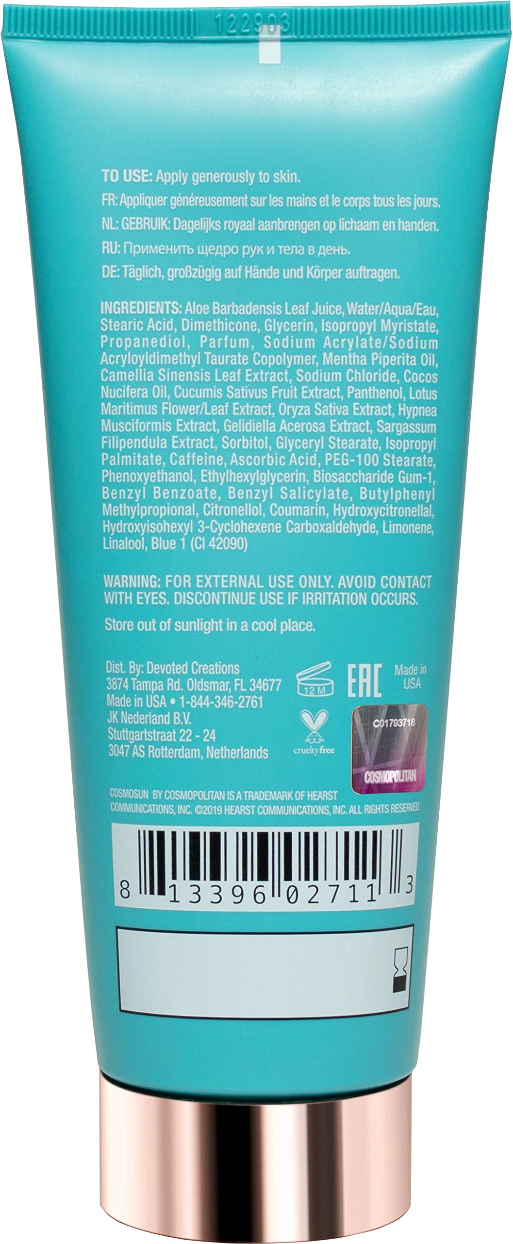 CosmoSun by Cosmopolitan - Aftersun Moisturizer with Soothing Cucumber & Aloe