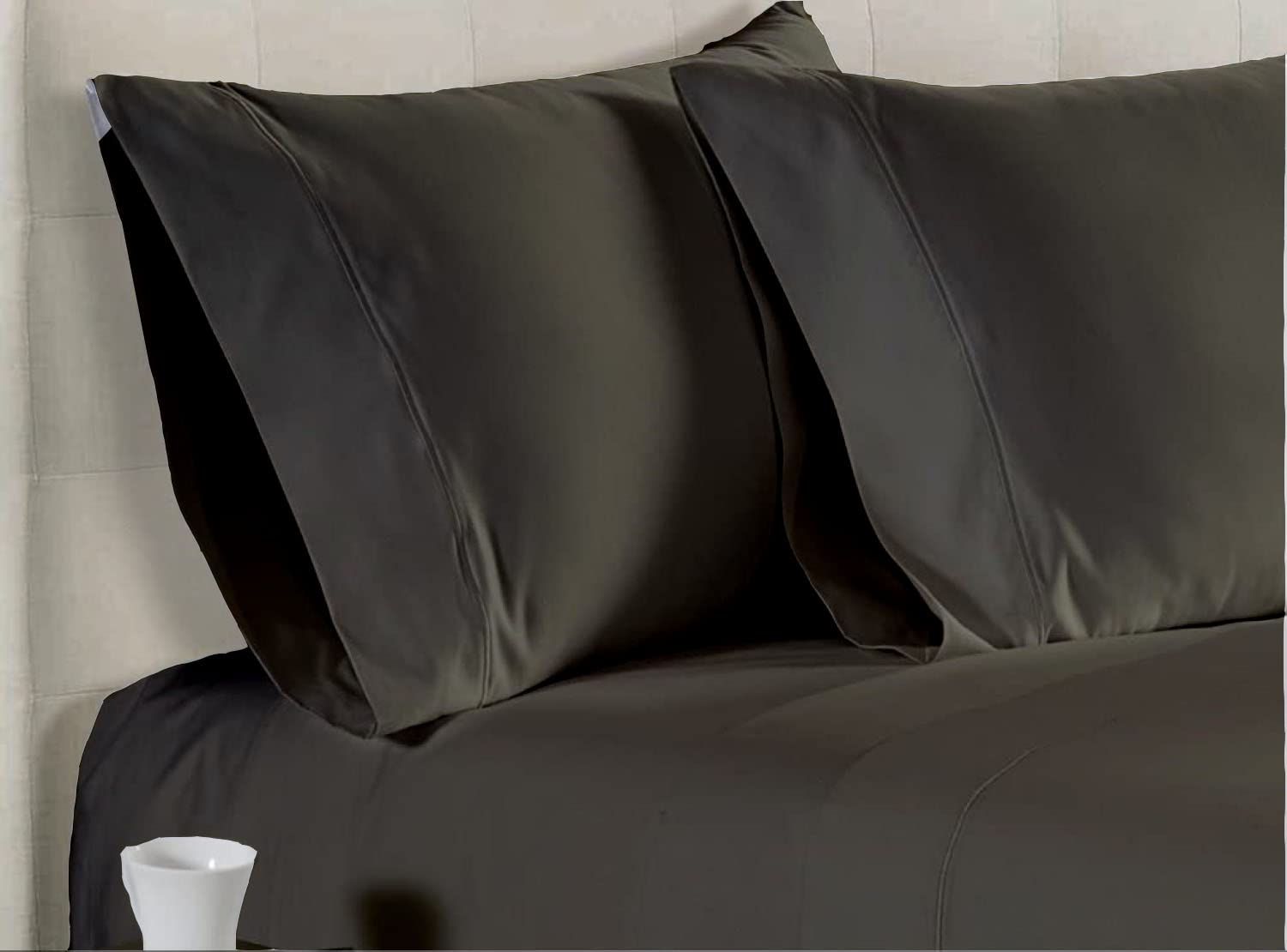 MyGiza Sheets,100% Certified Giza Egyptian Cotton Sheets-California King Size Giza Cotton Sheets Set to Fit Upto 18 Inches Deep Mattress (4 Pcs) Slate Grey