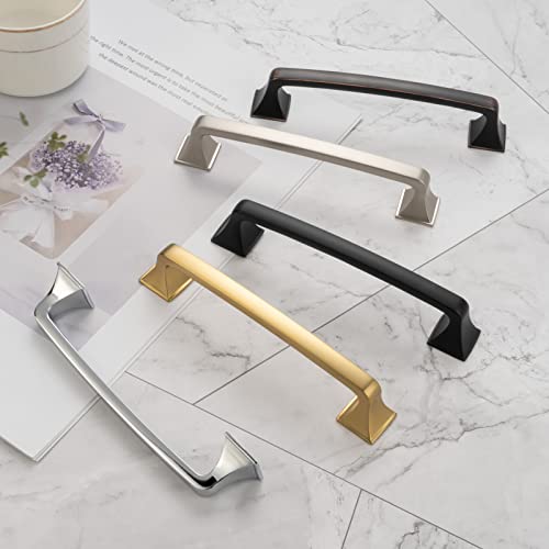 KOOFIZO 20-Pack Big Square Foot Cabinet Arch Pull - Oil Rubbed Bronze Furniture Handle, 3 Inch/76mm Screw Spacing for Kitchen Cupboard Door, Bedroom Dresser Drawer, Bathroom Wardrobe Hardware