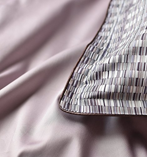 Eikei Solid Color Sheet Set Luxury Bedding Set 400 Thread Count Egyptian Cotton Long Staple Sateen Weave Breathable Silky Soft Pima Premium (Mauve, King)