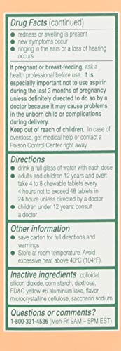 Aspirin Regimen Bayer 81mg Chewable Tablets | #1 Doctor Recommended Aspirin Brand | Pain Reliever | Orange Flavor | 108 Count, 36 Count (Pack of 3)