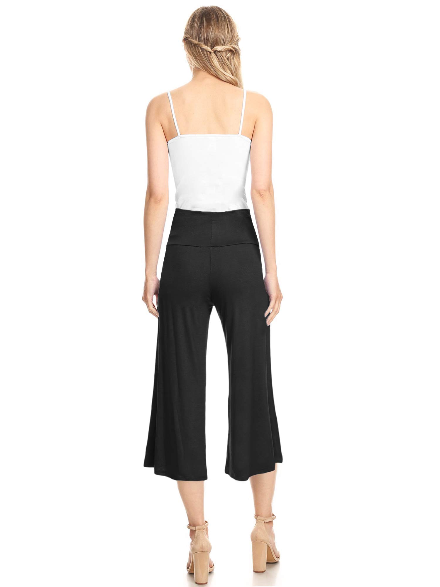 MBJ WB876 Womens Knit Culottes Pants XL Black