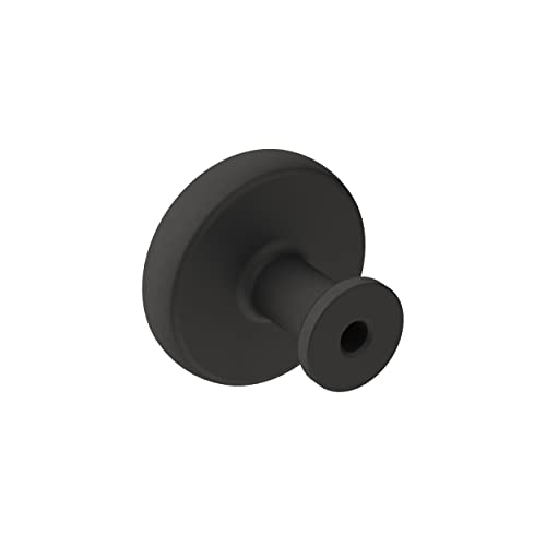 Amerock | Cabinet Knob | Matte Black | 1-1/4 inch (32 mm) Diameter | Factor | 1 Pack | Drawer Knob | Cabinet Hardware