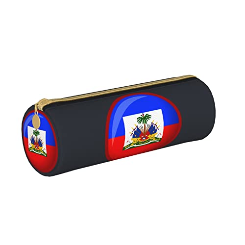 Haitian Flag Pencil Pen Case Pencil Case Cosmetic Bag Makeup Pouch For Office School