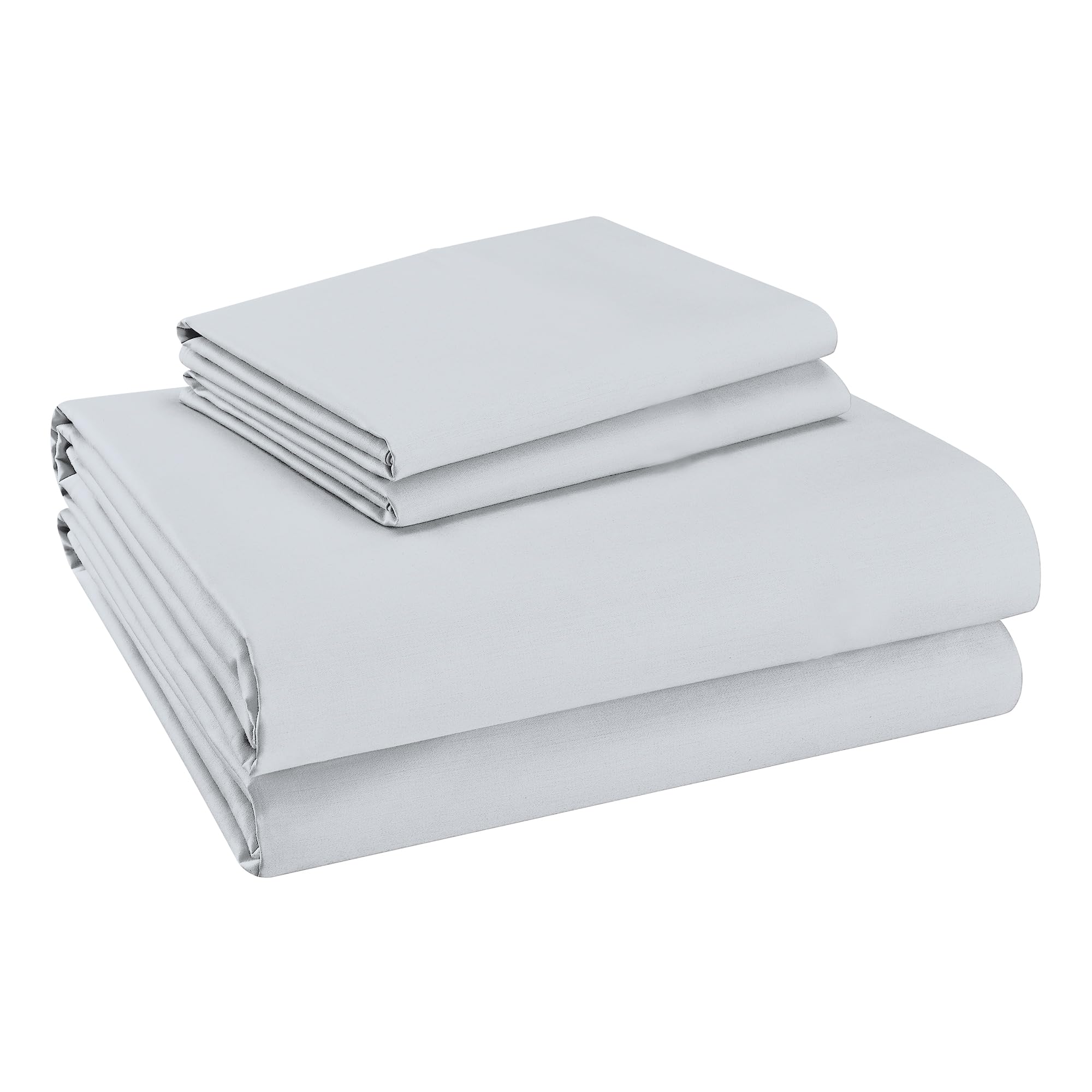 SUPREME ELEGANCE Bed Sheets, 400TC Twin Snow Sheet Set, 100% Cotton Bed Sheets, Back to School College Essentials, Skin Friendly Hotel Luxury Bedding Set with Deep Pocket, Percale Cooling Sheets