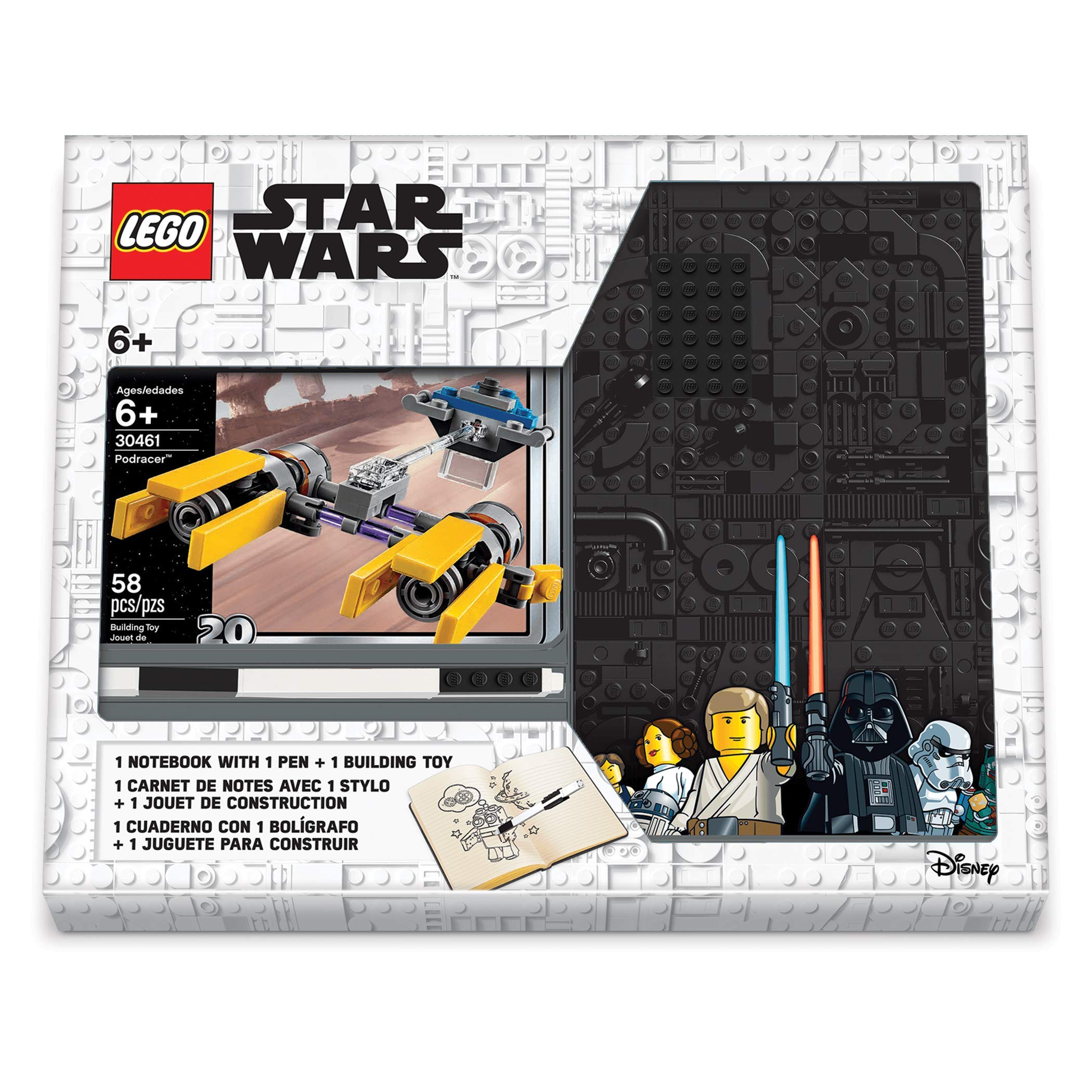 Santoki - Lego Star Wars Pod Racer Journal with Recruitment Set and Black Gel Pen
