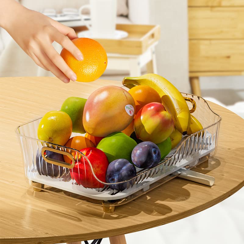ZYFAB Dish Drying Rack, Kitchen Dish Drainer Rack, Plastic Transparent Sink Organizer Dish Rack Drainboard Set with Utensil Holder Cups Holder for Kitchen Counter,Clear