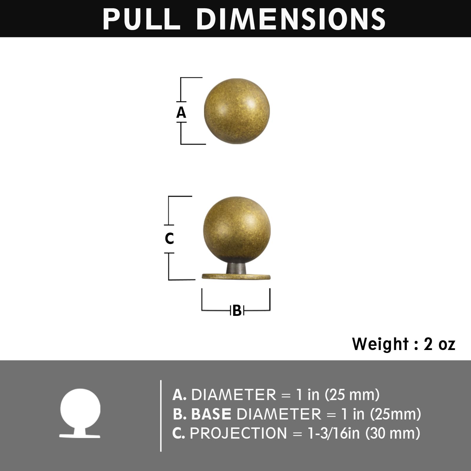 Yanxia Set of 12 -Sleek Round Antique Brass Cabinet Knobs - Retro and Minimalist Hardware for Stylish Home Enhancement - 1 Inch Diameter
