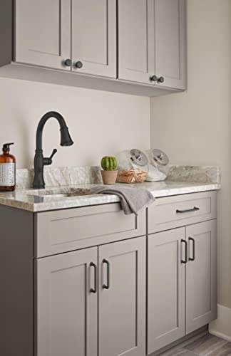 Amerock | Cabinet Knob | Matte Black | 1-1/4 inch (32 mm) Diameter | Factor | 1 Pack | Drawer Knob | Cabinet Hardware