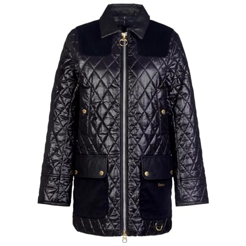 Barbour Women's Premium Carlton Quilted Jacket, Black/Classic (US, Numeric, 14, Regular, Regular)