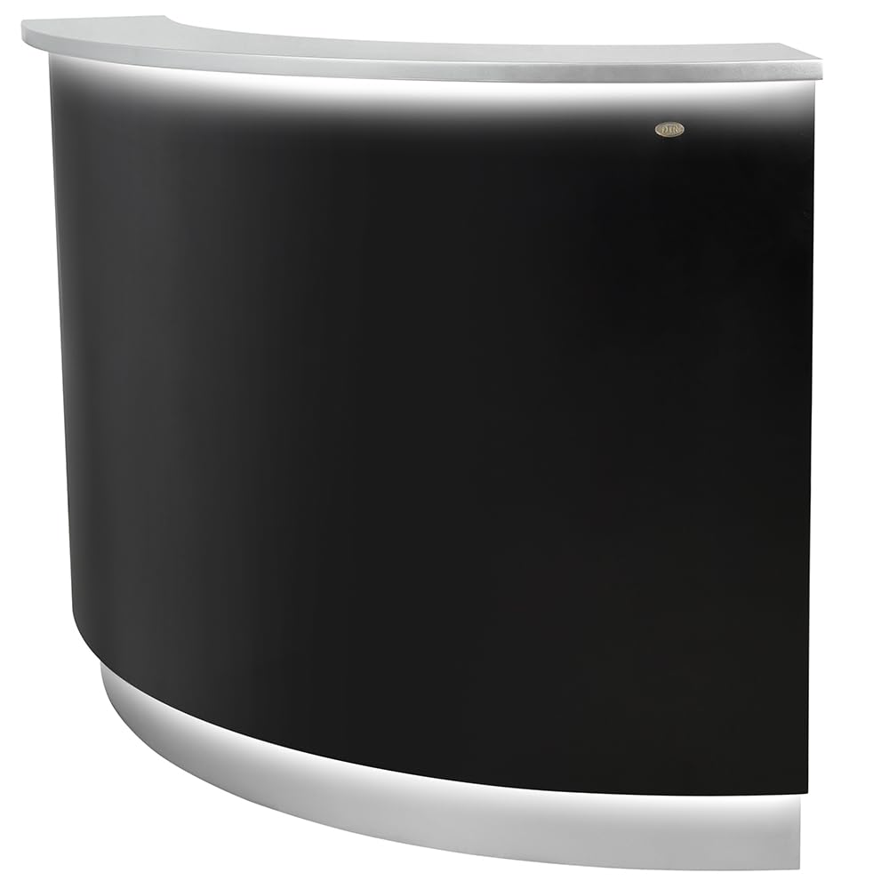 LED Illuminated Curved Reception Desk Reception Area Counter Janus Round