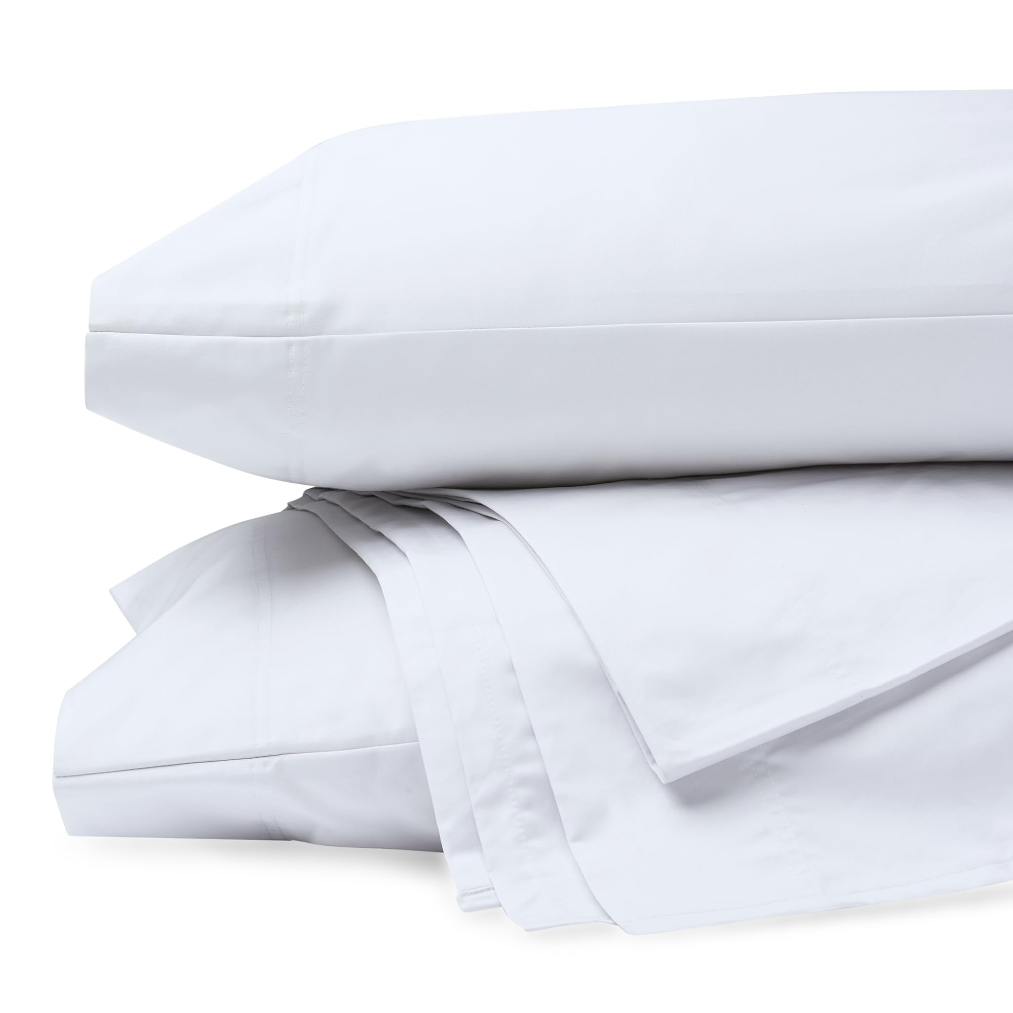 SUPREME ELEGANCE Bed Sheets, 400TC Twin Snow Sheet Set, 100% Cotton Bed Sheets, Back to School College Essentials, Skin Friendly Hotel Luxury Bedding Set with Deep Pocket, Percale Cooling Sheets