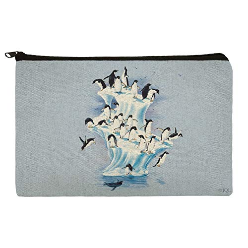 Emperor Penguin Iceberg Antarctic Pencil Pen Organizer Zipper Pouch Case