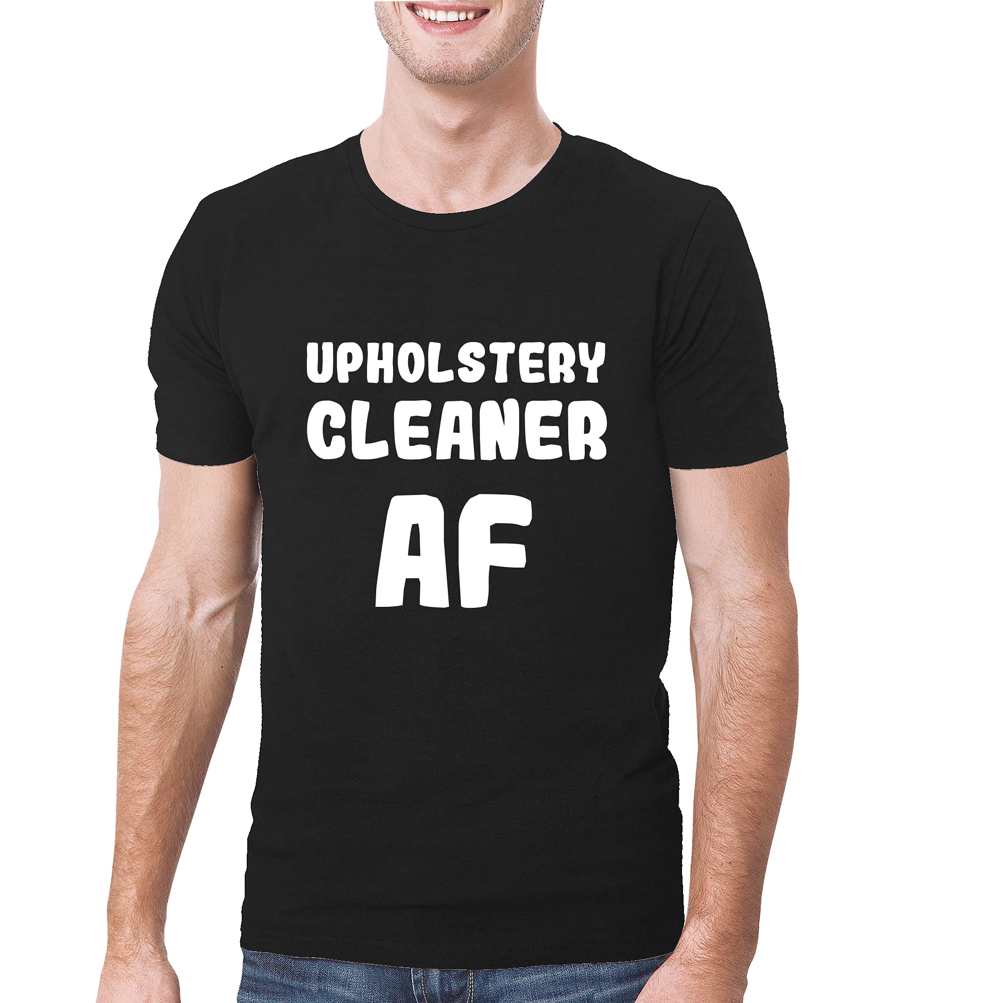 The Town Butler Upholstery Cleaner AF - A Soft & Comfortable Men's T-Shirt, Black, XX-Large
