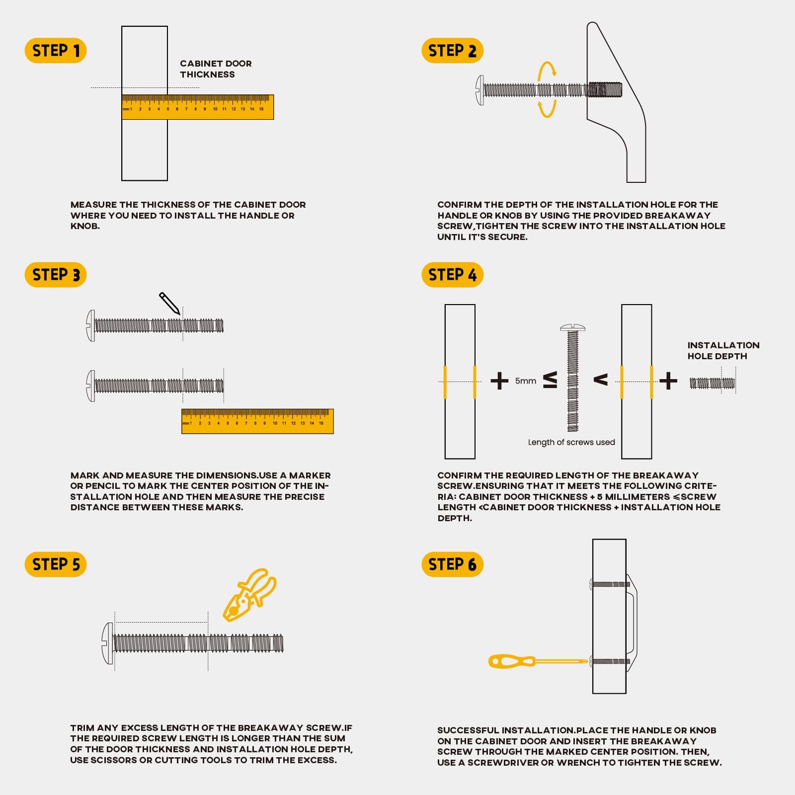 Goldenwarm 30 Pack Black Square Bar Cabinet Pull Drawer Handle Stainless Steel Modern Kitchen Hardware Cabinets Cupboard, Center to Center 5in(128mm）