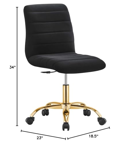 Modway Ripple Home Office Desks and Chairs, Gold Black