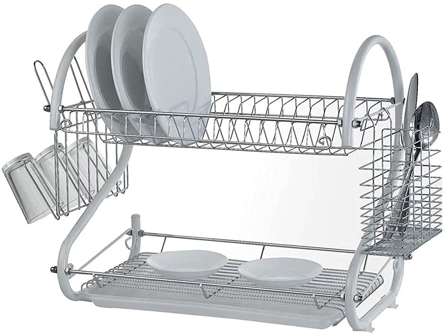Plate Rack Draining Dish Rack Kitchen Dish Drainer Drying Rack Holder Plates Cup Tableware Bowl Shelf Basket kitchen shelf organizer Pan Plate Holder