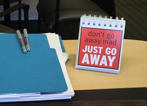 Trainers Warehouse Deskmate - Office Desk Accessories, Desk Signs, Funny Office Gifts | 24 Signs to Discourage (or Invite) Distractions in an Open Office or WFH Setting, β4.25 x 1 x 0.39 inches