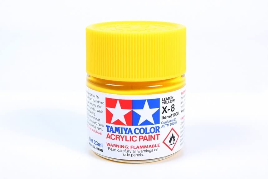 Tamiya 81008 Acrylic X8 Gloss,Lemon Yellow