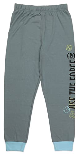 LEGO Star Wars Pajama Set for Boys, 3-Piece Grogu, Baby Yoda T-Shirt, Lounge Pants, and Shorts Set, Light Blue, Size 6/7
