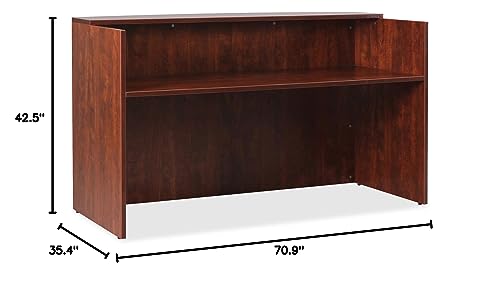 Lorell 59581 Essentials Reception Desk, Cherry Laminate